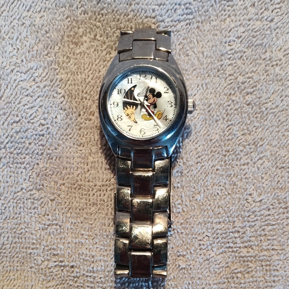 Disney | Accessories | Disney Silver Watch With Iconic Character Design ...